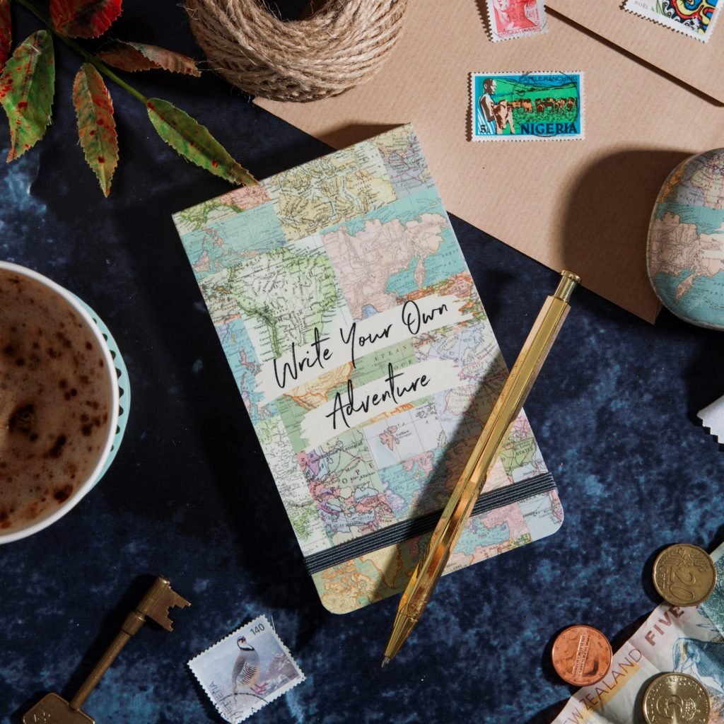 Vintage Map Write Your Own Adventure Flip Notebook - Things Go Wild